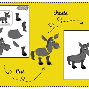 Printable Cut and Paste Animals Worksheets for Kids, Preschool ...