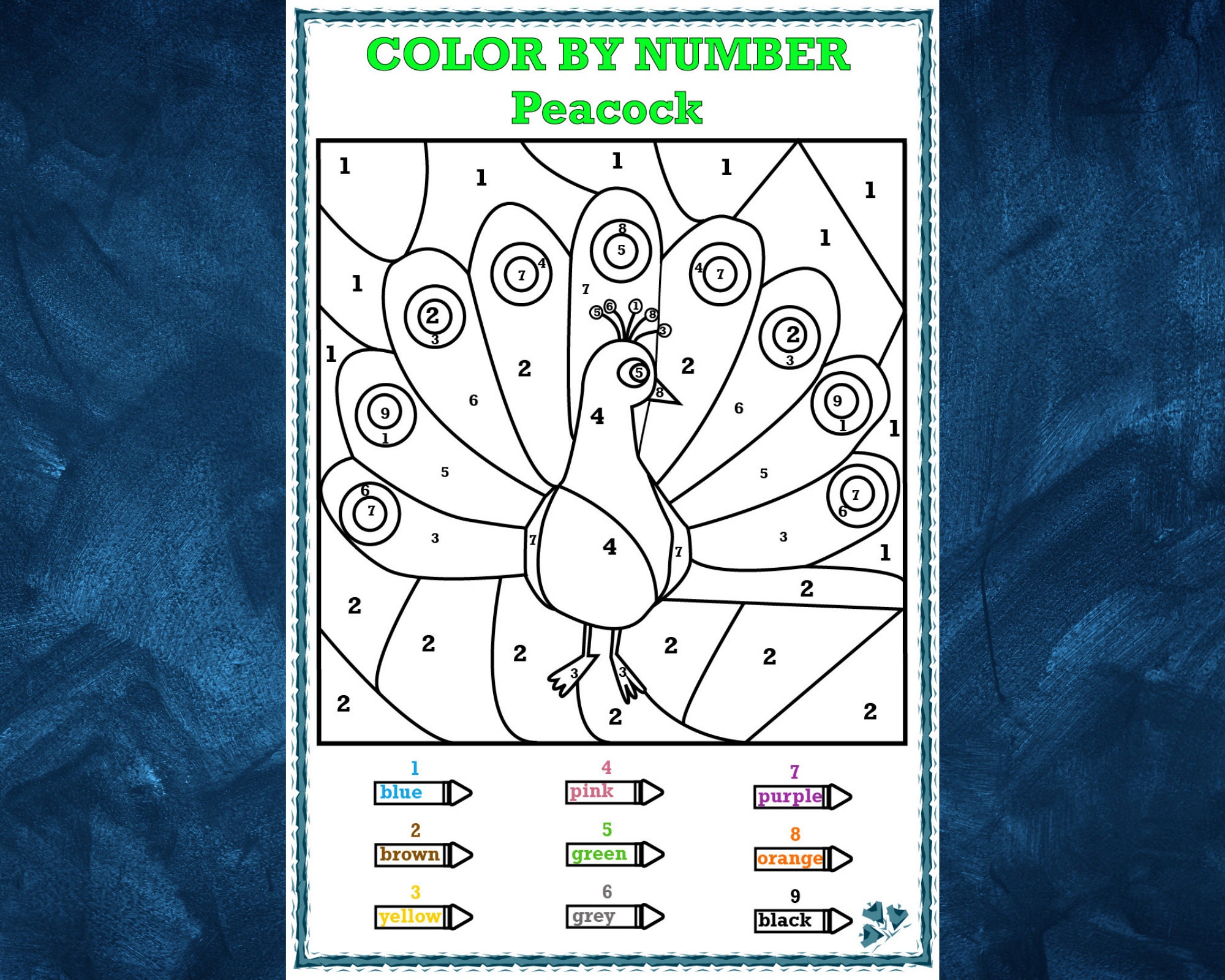 Color Animals by Number Part 2, Color by Number Activities, Printable ...