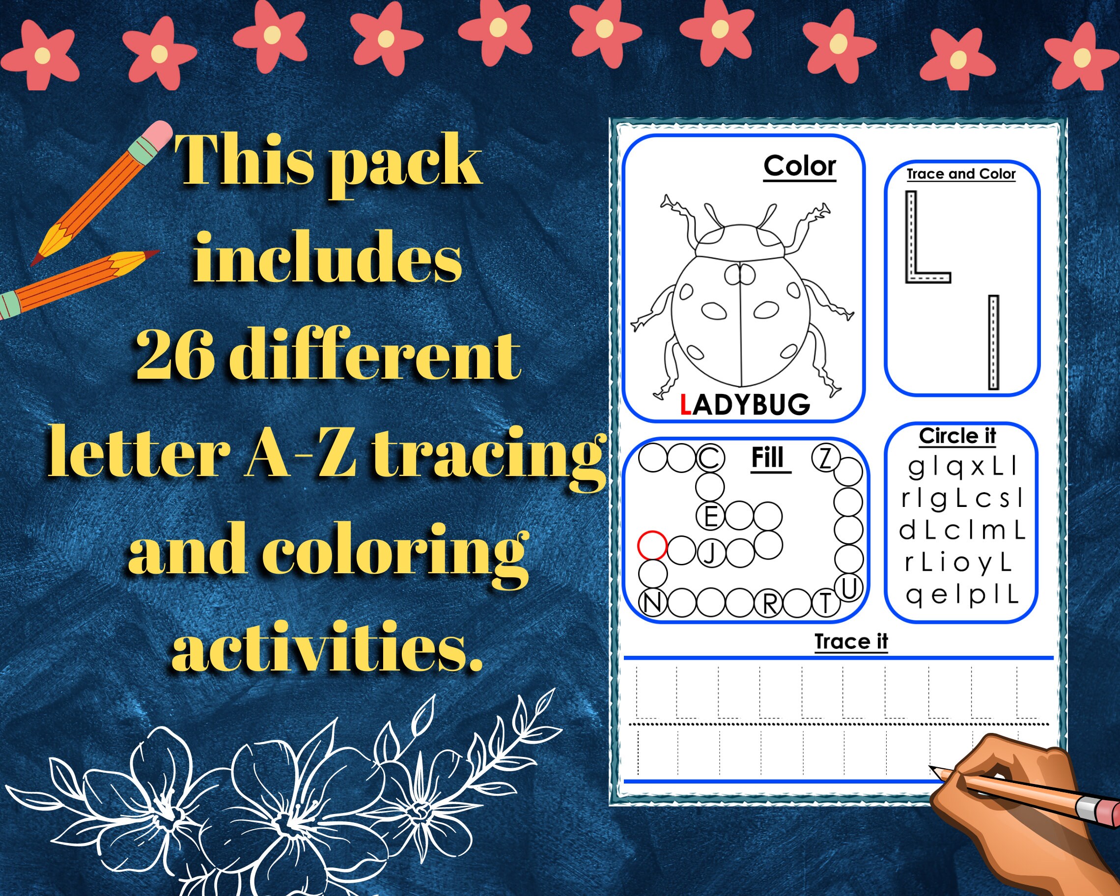 Alphabet Tracing for Kids, Tracing Alphabet Activities, Homeschool ...