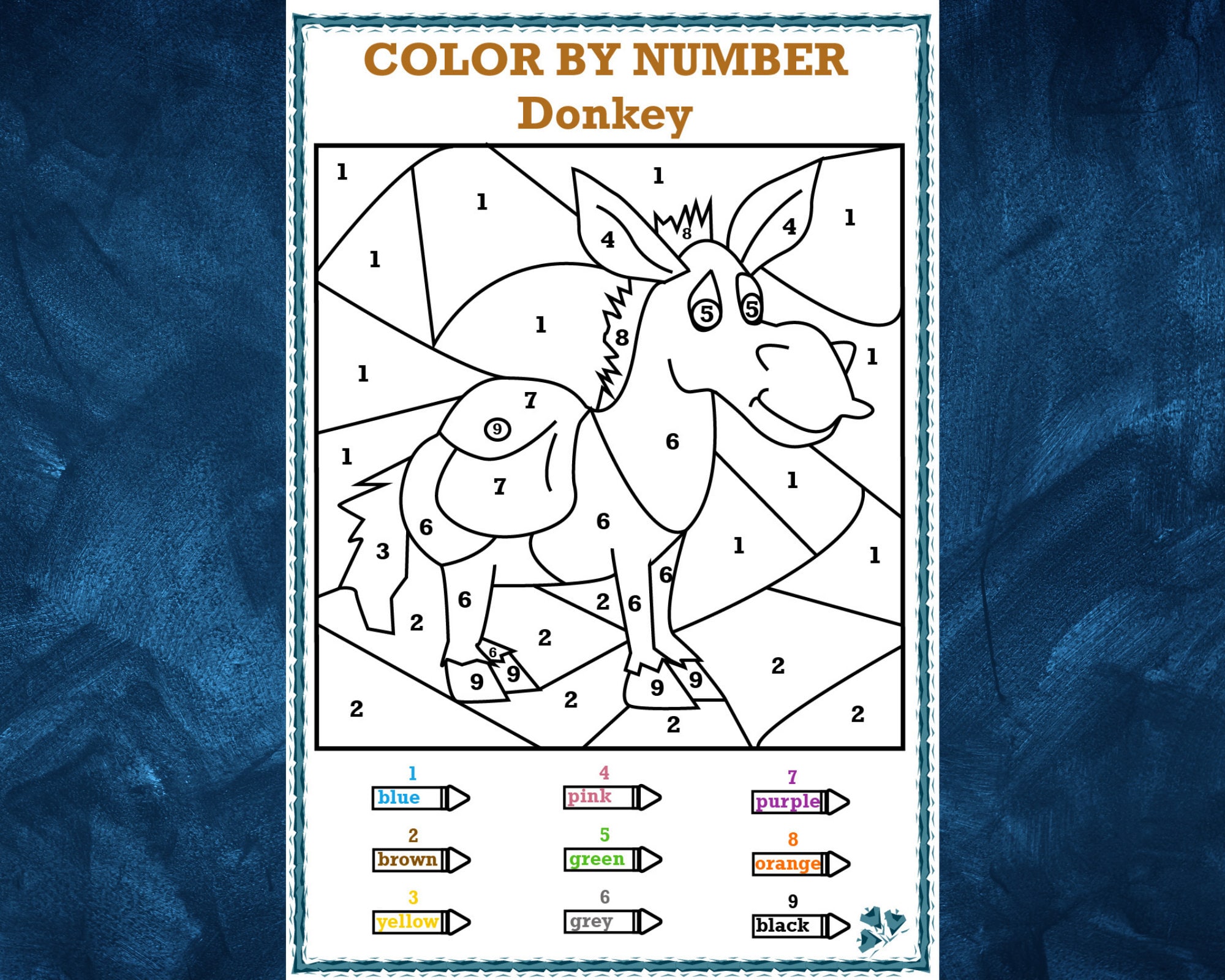 Color Animals by Number Part 2, Color by Number Activities, Printable ...