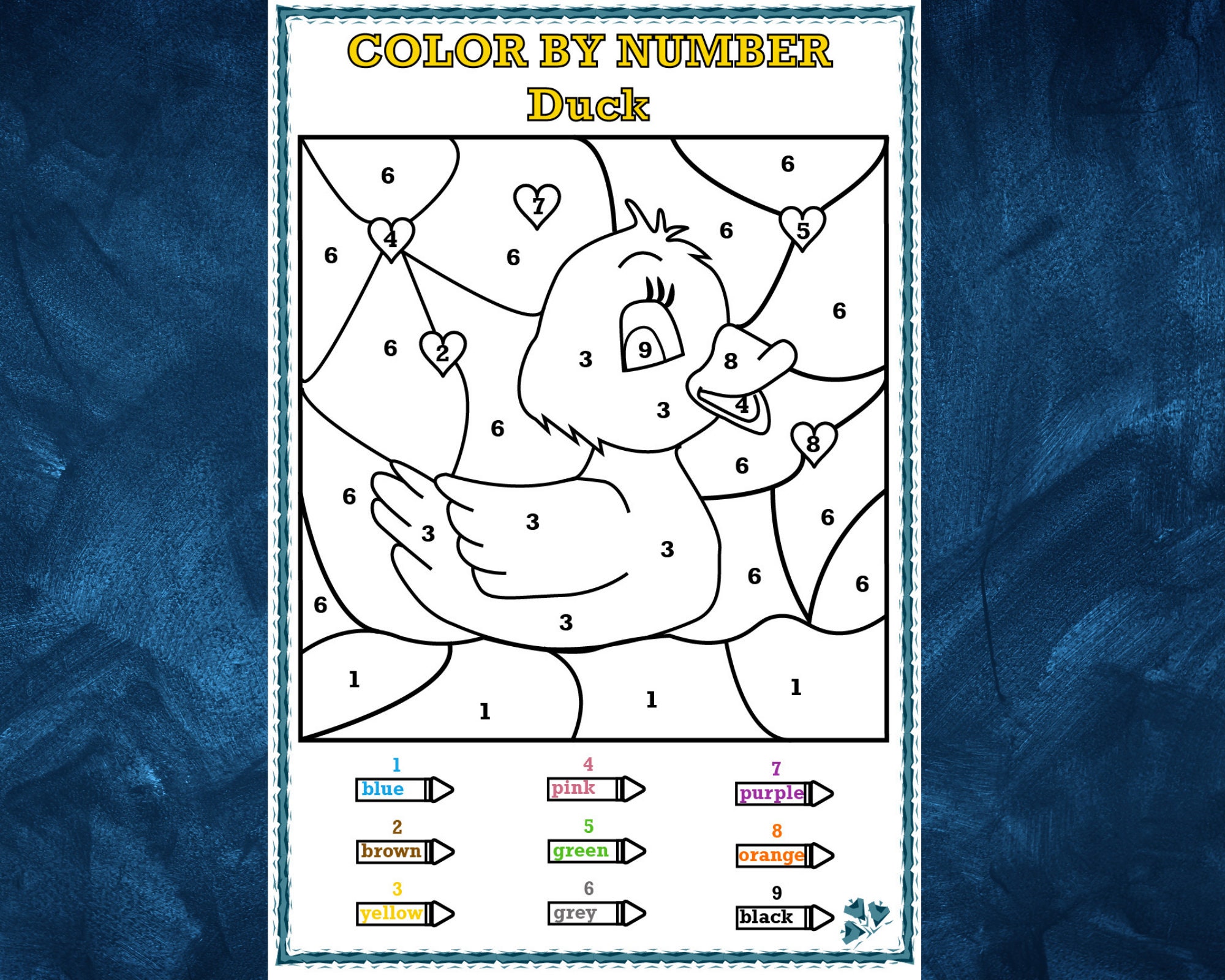 Color Animals by Number, Color by Number Activities, Printable Color ...