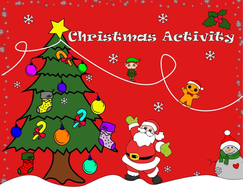 2023 Christmas Printable Busy Book Worksheets Printable Christmas Coloring Pages Learning
