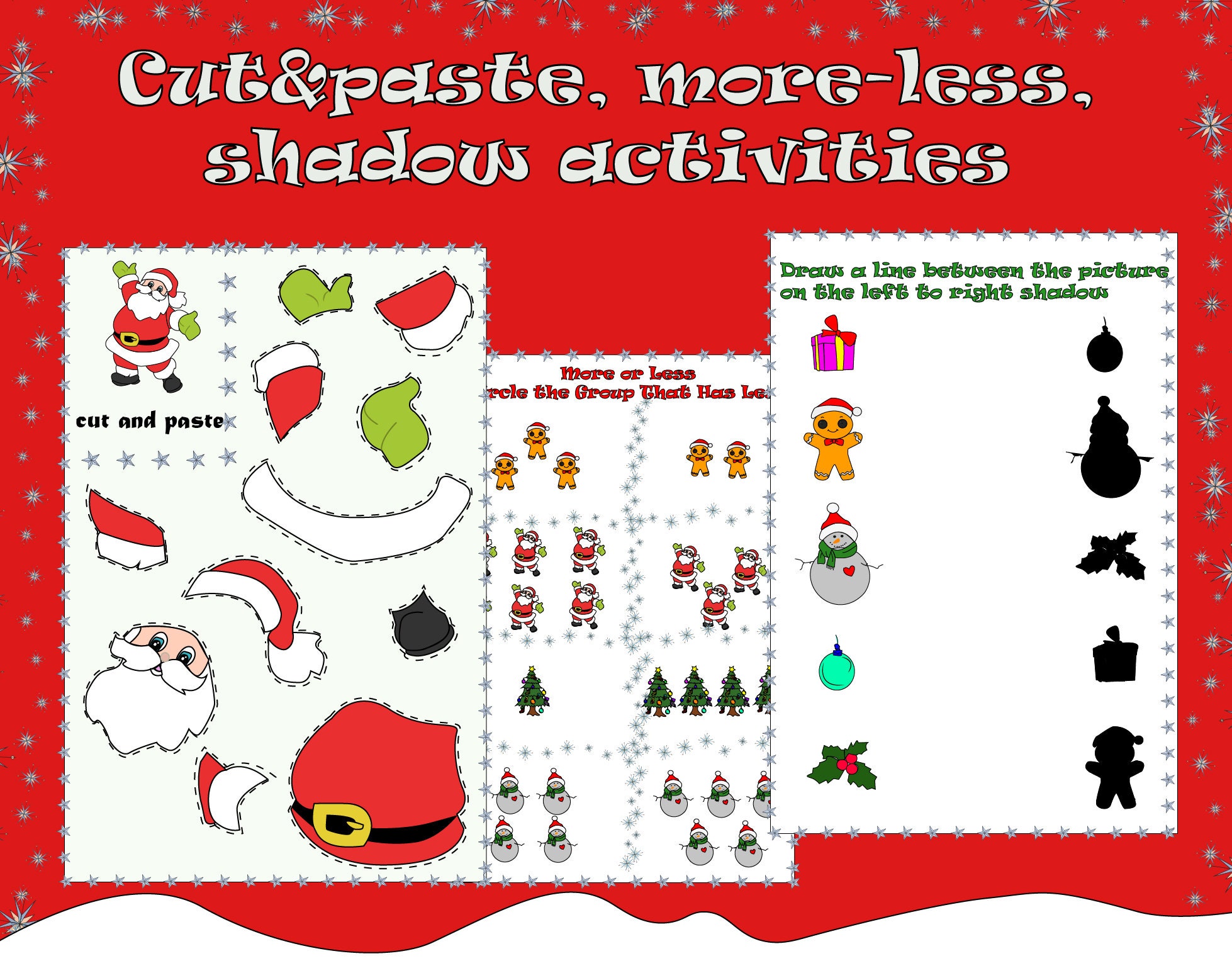 2023 Christmas Printable Busy Book Worksheets, Printable Christmas ...