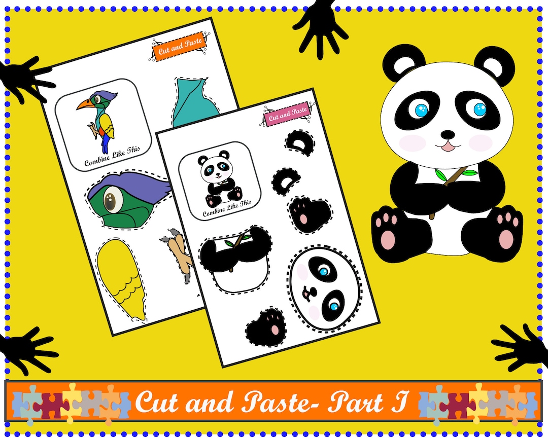 Printable Cut and Paste Animals Worksheets for Kids, Preschool ...