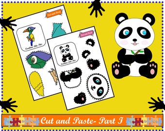 Printable Cut and Paste Animals Worksheets for Kids, Preschool ...
