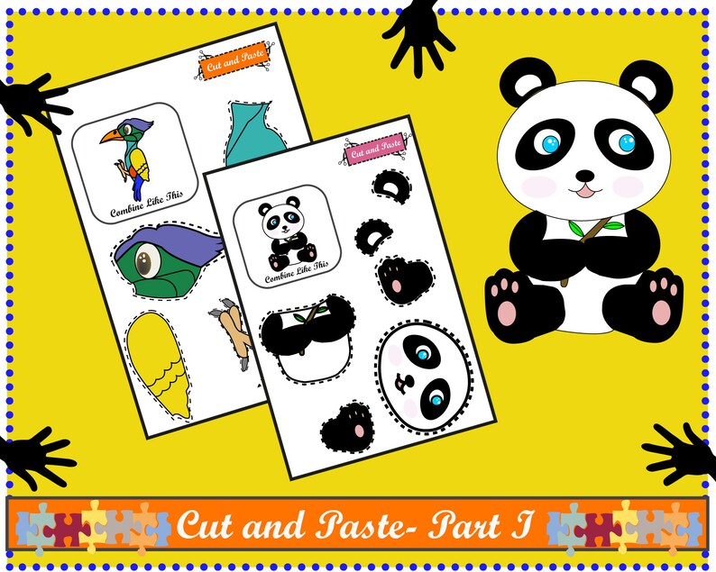 Printable Cut and Paste Animals Worksheets for Kids, Preschool ...