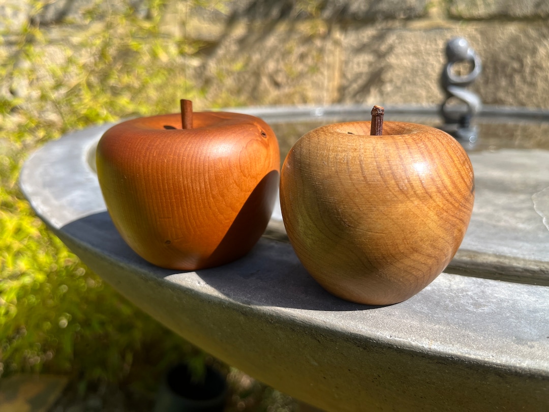 Vintage Handcrafted Wooden Apples 2 , Tasmanian Vintage Treen ...