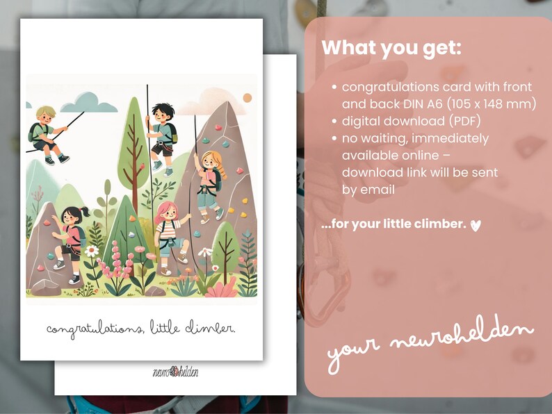 Congratulations Card Climbing Party | Climber Children Birthday Boulder ...