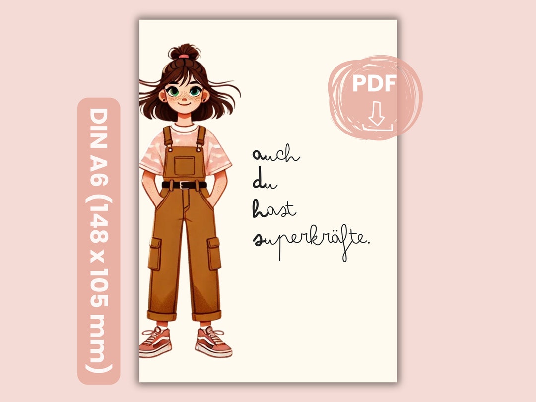 ADHD Superpower Card DIN A6 Attention Hyperactivity Children ...