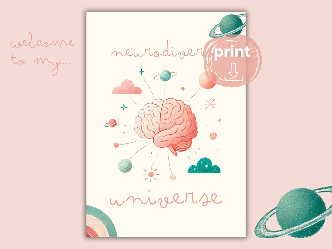 Neurodiverse Universe Card | A6 Print Digital Download | Neurodiversity ...