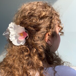 Real Touch Pink Orchid Hair Claw, Elegant Floral Hairpiece - Etsy