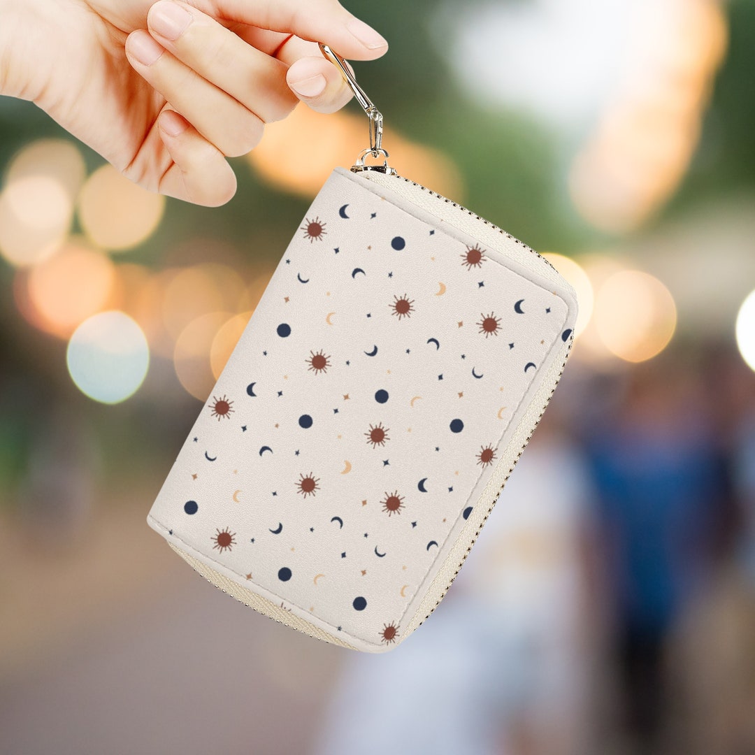 Boho Sun and Moon Celestial Small Zipper Wallet Vegan Wallet - Etsy