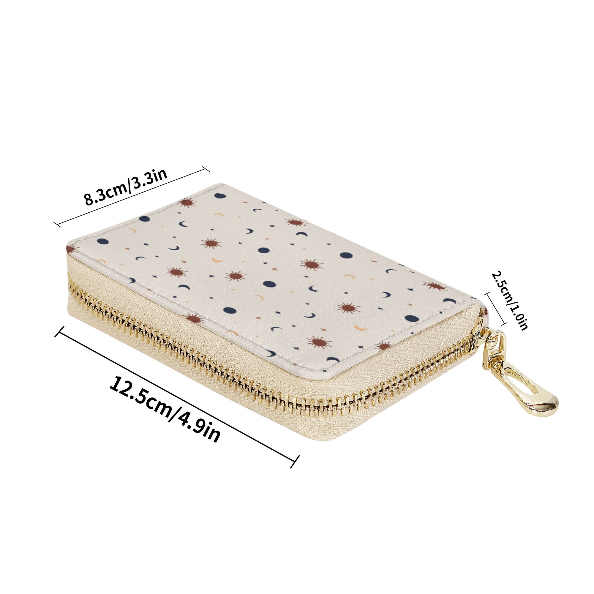 Boho Sun and Moon Celestial Small Zipper Wallet Vegan Wallet - Etsy