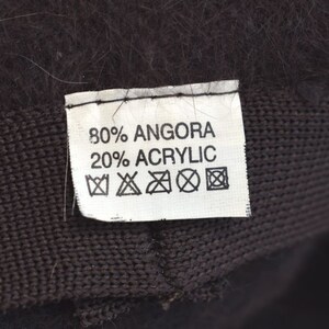 Vintage Brown Flower Angora Knit Women's Bowler Hat Fall Winter Elegant ...