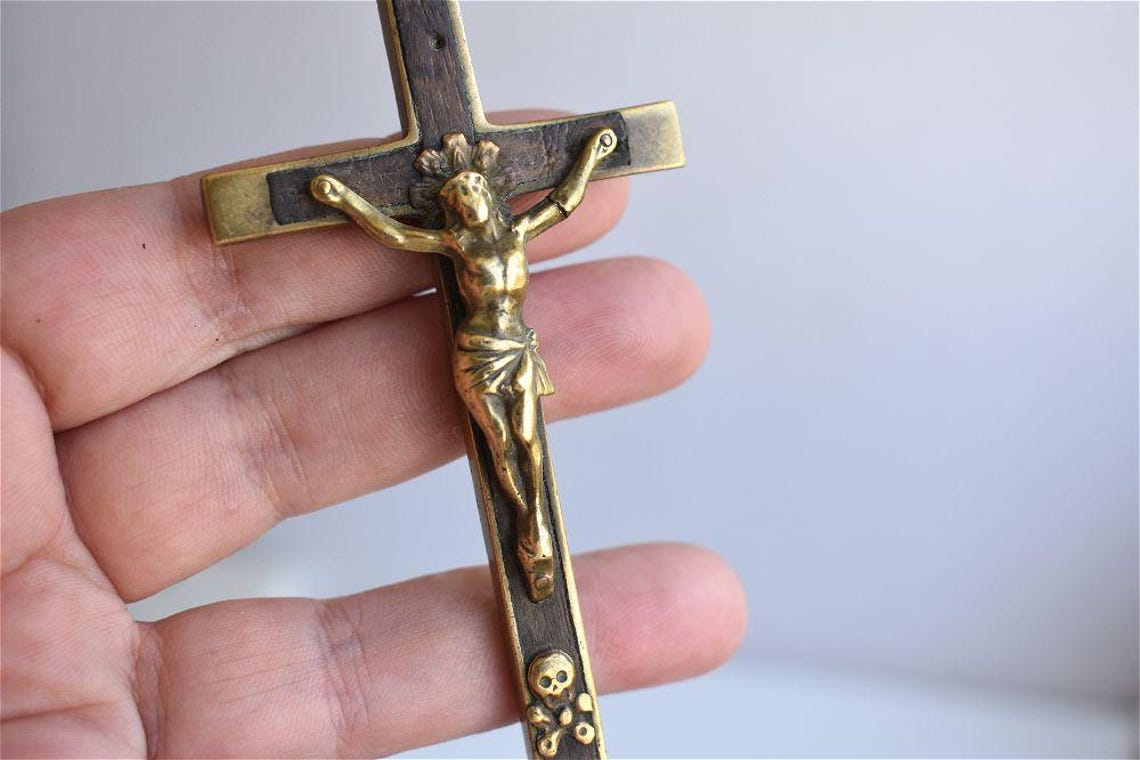 Vintage 4 French Pectoral Memento Mori Skull Catholic Christian ...