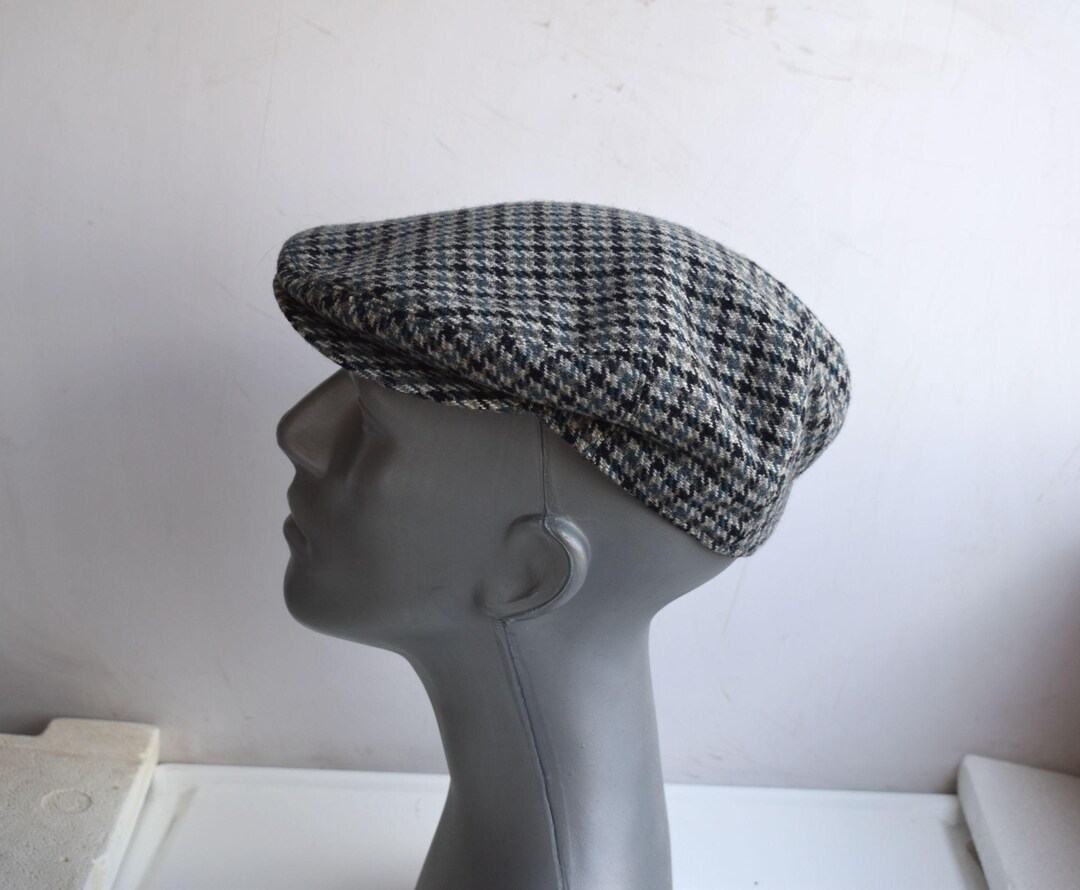 Vintage Stanton Hat Size 59 Men's Flat Cap Houndstooth Baker Boy Wool ...