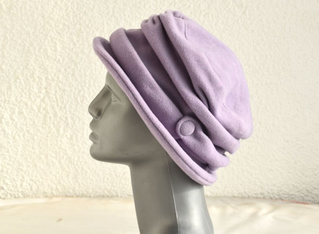 Vintage FAUSTMANN Violet Bucket Cloche Hat Checked Purple Wool British ...