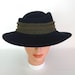 Vintage Breiter Ein Mayser Milz Hat Black Felt Hat Green Band Fedora ...