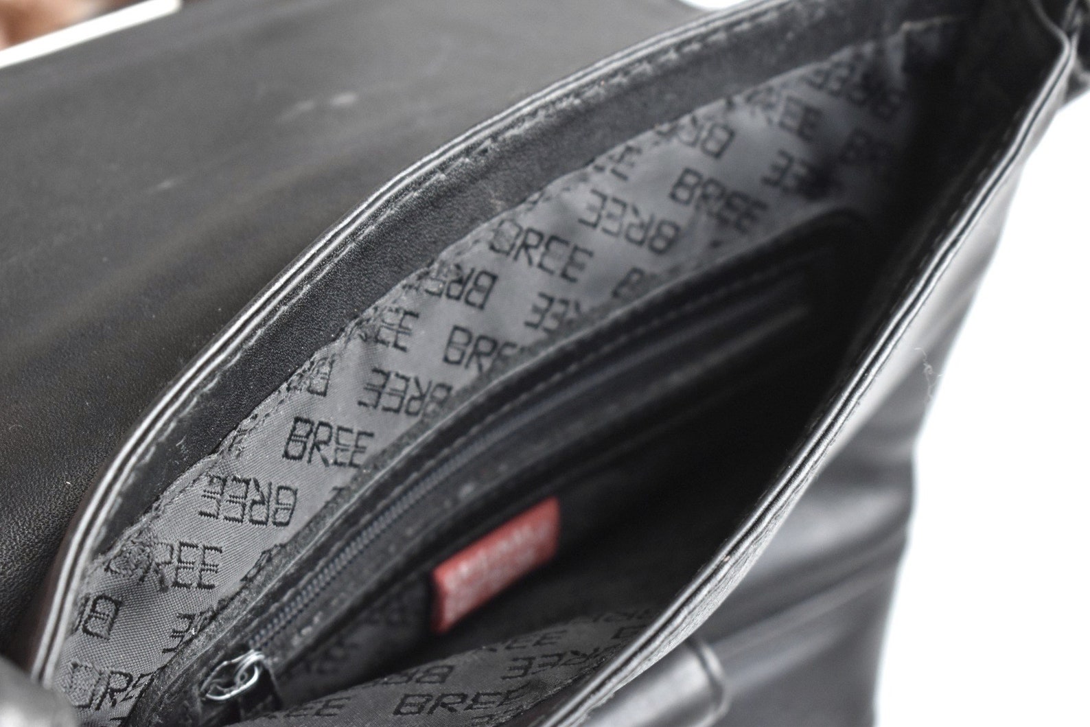 Vintage BREE Black Crossbody Natural Leather Every Day Clutch Purse ...