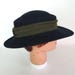 Vintage Breiter Ein Mayser Milz Hat Black Felt Hat Green Band Fedora ...