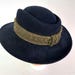 Vintage Breiter Ein Mayser Milz Hat Black Felt Hat Green Band Fedora ...