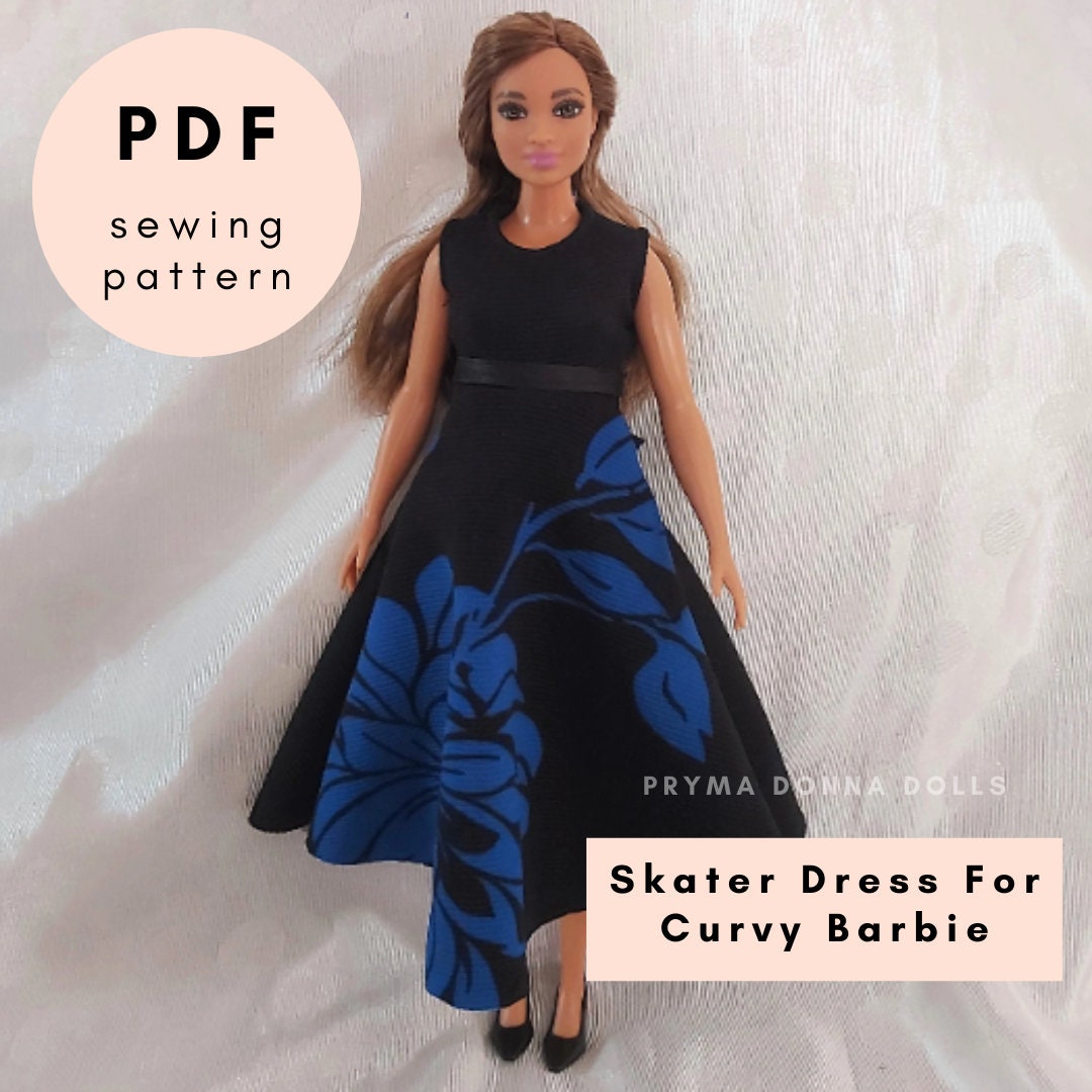 PDF Doll Clothes Pattern for Curvy Fashion Doll - Etsy