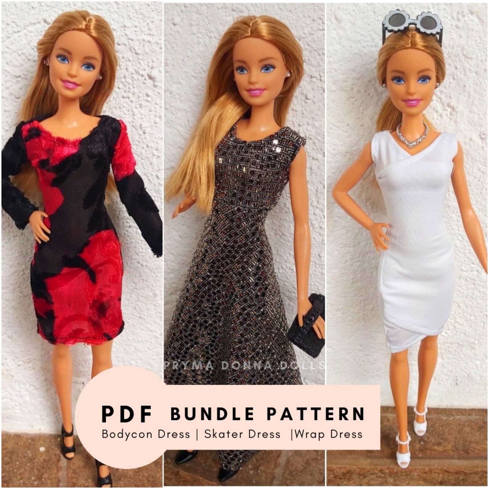 PDF Doll Clothes BUNDLE Pattern for REGULAR Fashion Doll - Etsy