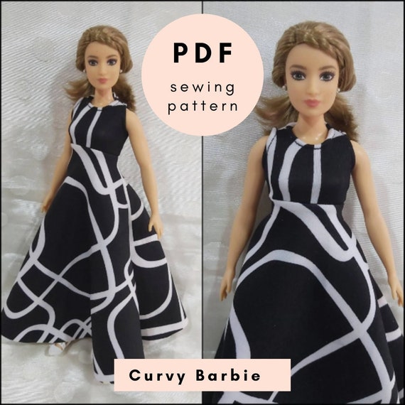 PDF Doll Clothes Pattern for Curvy Fashion Doll | Etsy