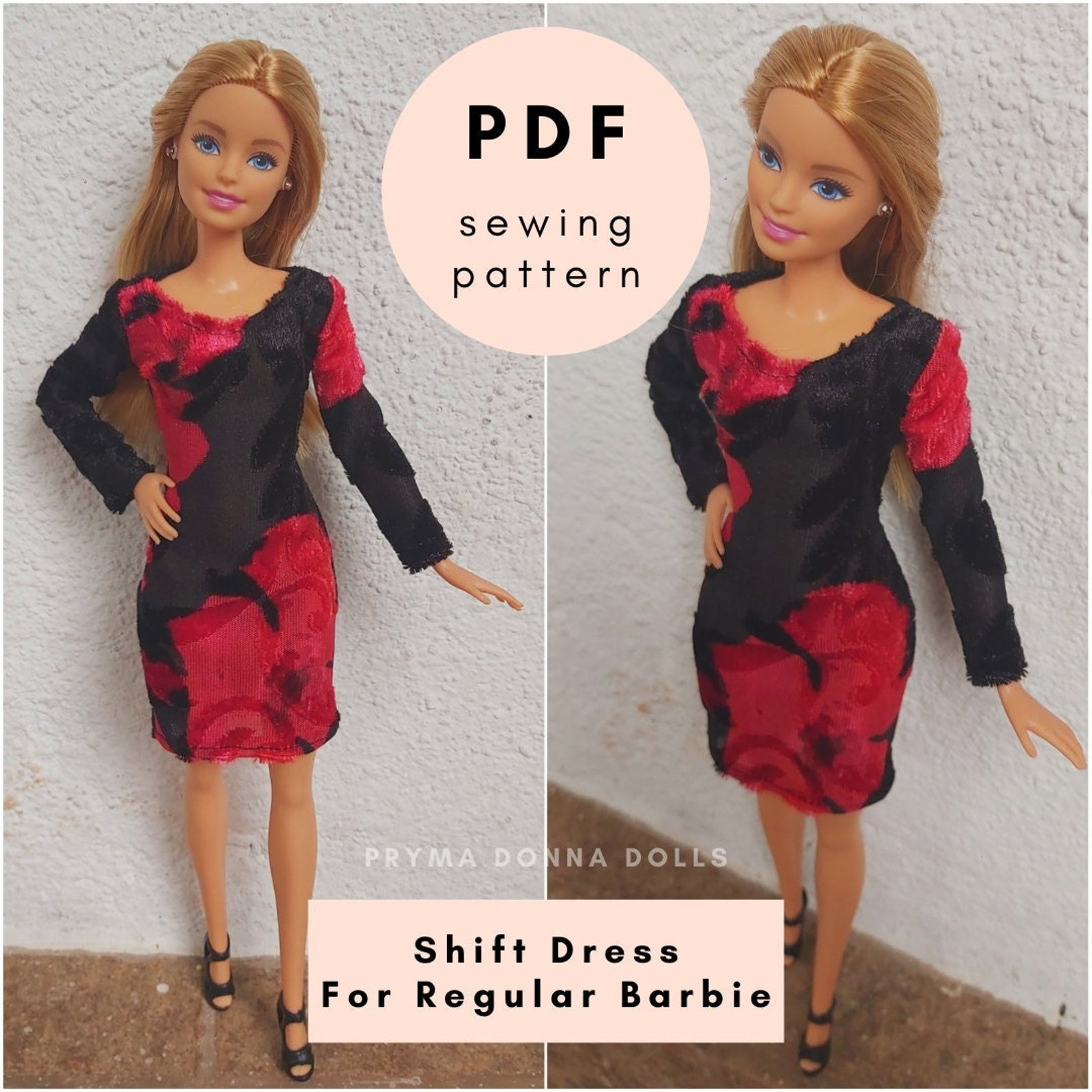 PDF Doll Clothes Pattern for REGULAR Fashion Doll - Etsy