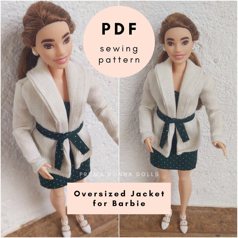PDF Doll Clothes Pattern for CURVY & REGULAR Fashion Doll - Etsy
