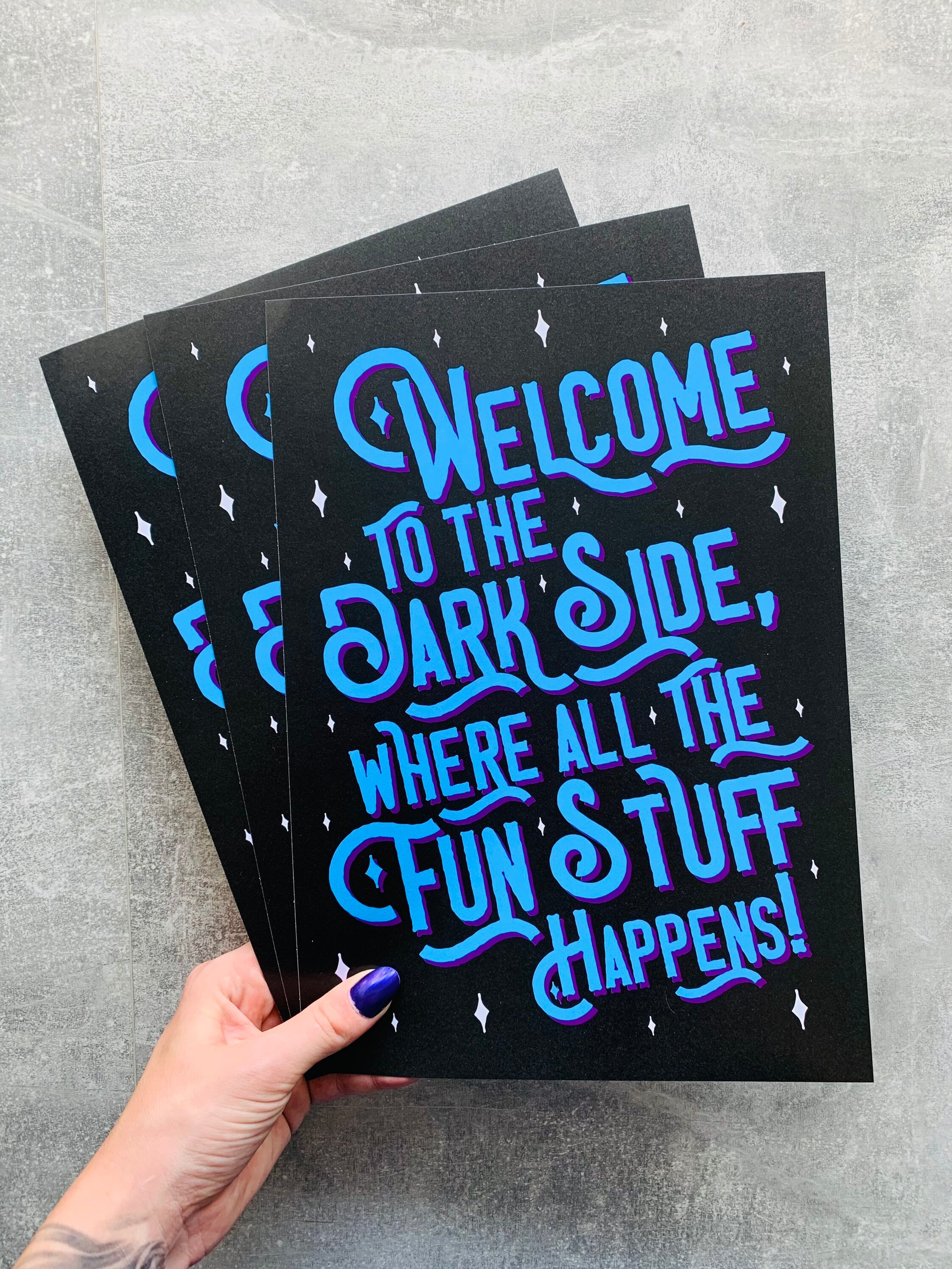 A4 Welcome to the Dark Side Rude Poster // Funny Welcome - Etsy