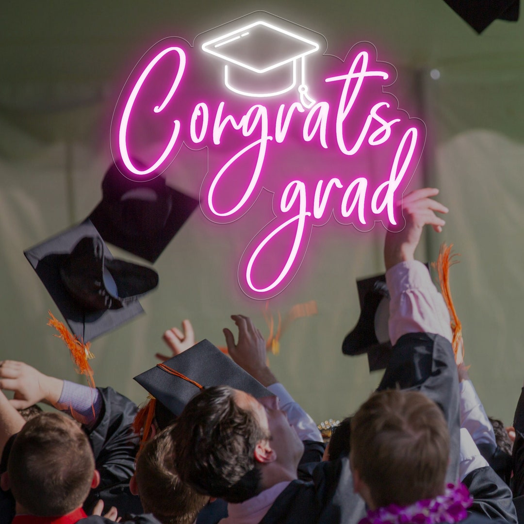 Congrats Graduation Neon Sign Graduation Sign Custom Neon Sign Neon ...
