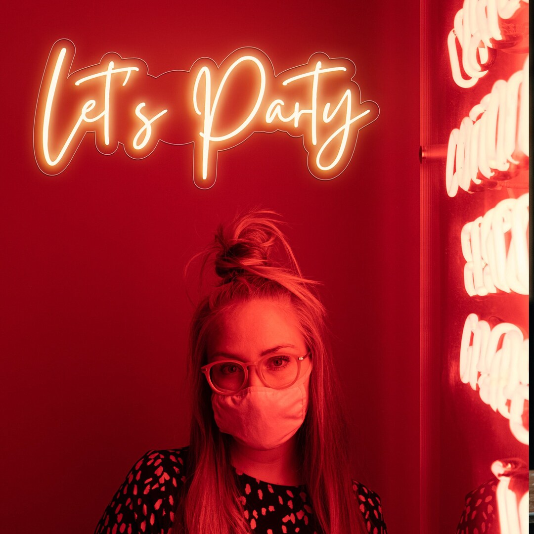 Let's Party Neon Sign Custom Neon Sign Party Decor Bar Decor Neon ...