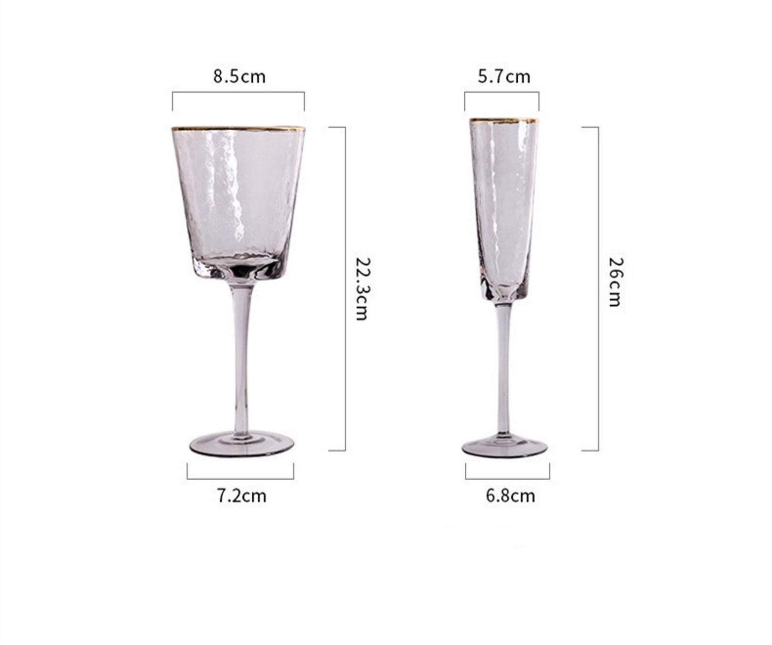 Gold Rim Glass Wine Glass Triangle Wine Glass Glass - Etsy