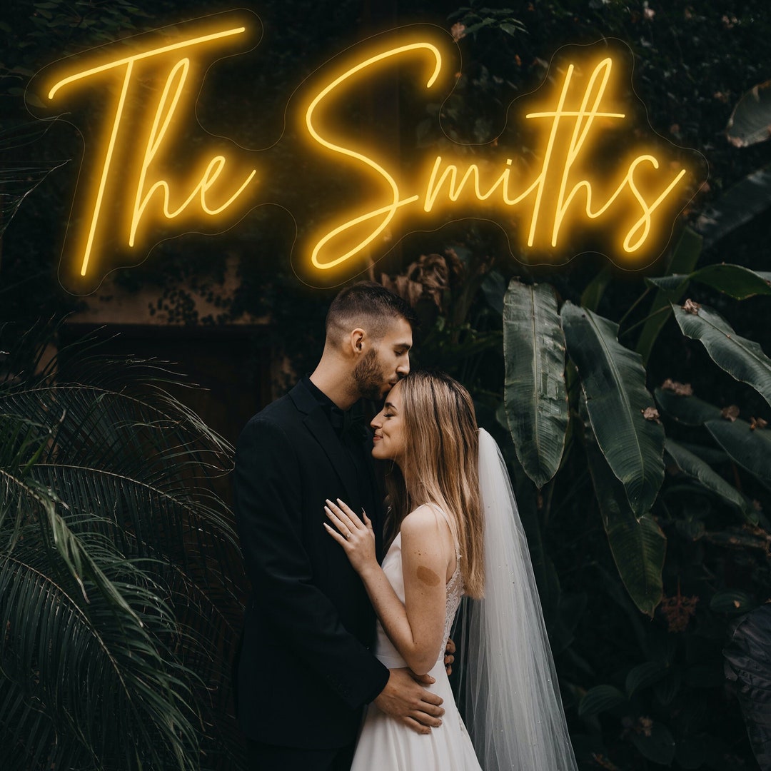 Wedding Neon Sign Neon Wedding Sign Custom Custom Neon Sign Neon Name ...