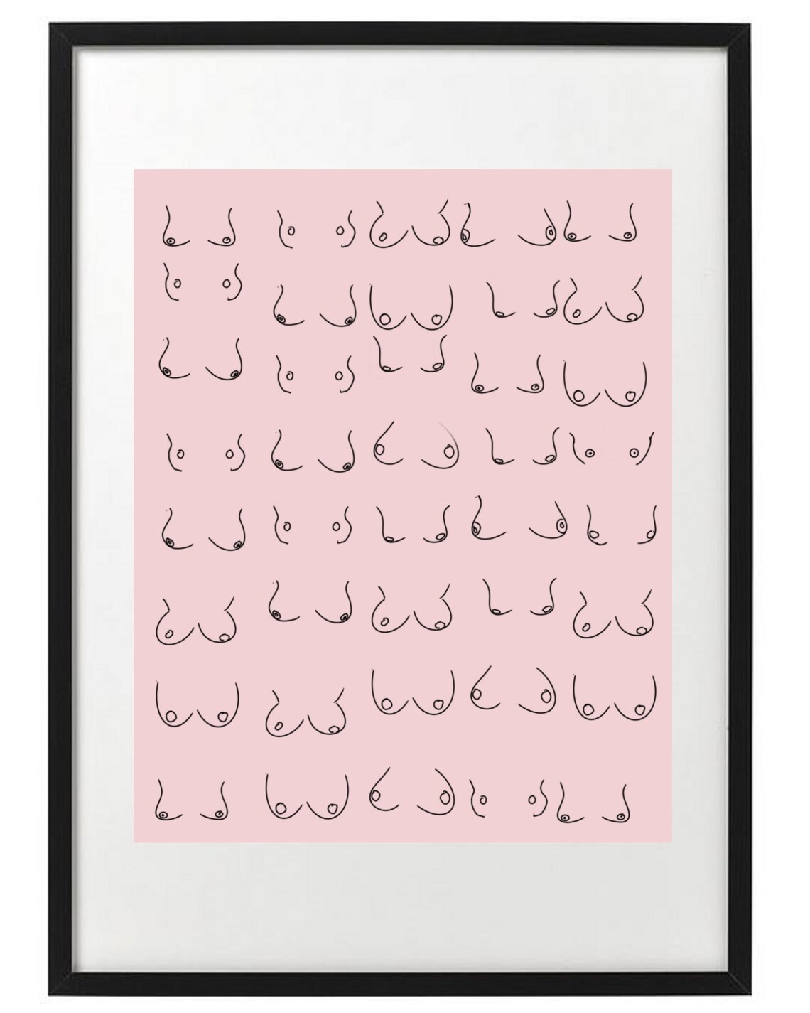 Poster perfect boobs Affiche seins parfait illustration impression ...