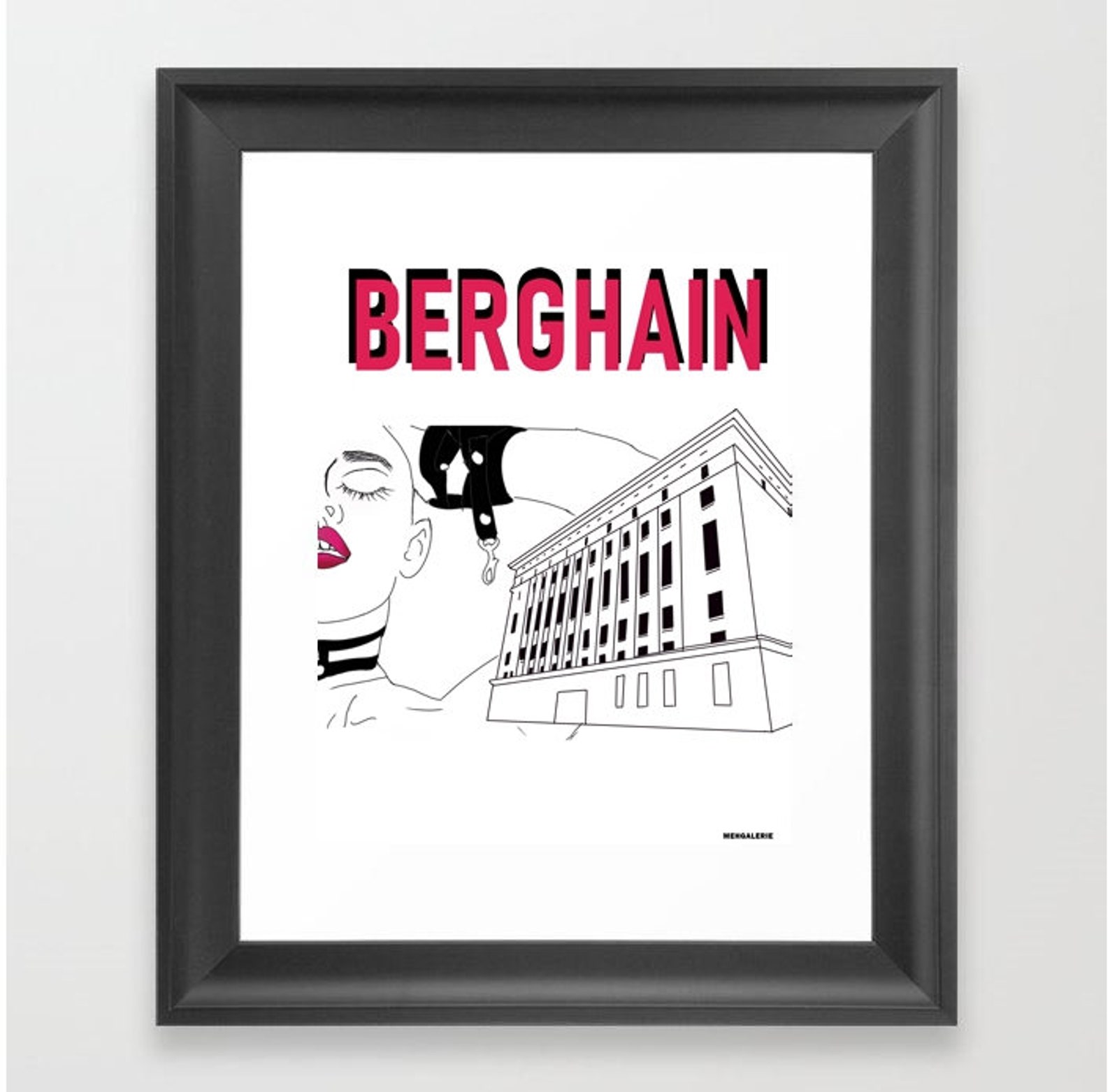 Berghain Poster Berlin Berghain Poster Portrait Illustration Berlin ...