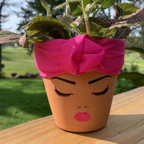 4 Inch Breast Cancer Awareness Terracotta Face Planter Pots - Etsy