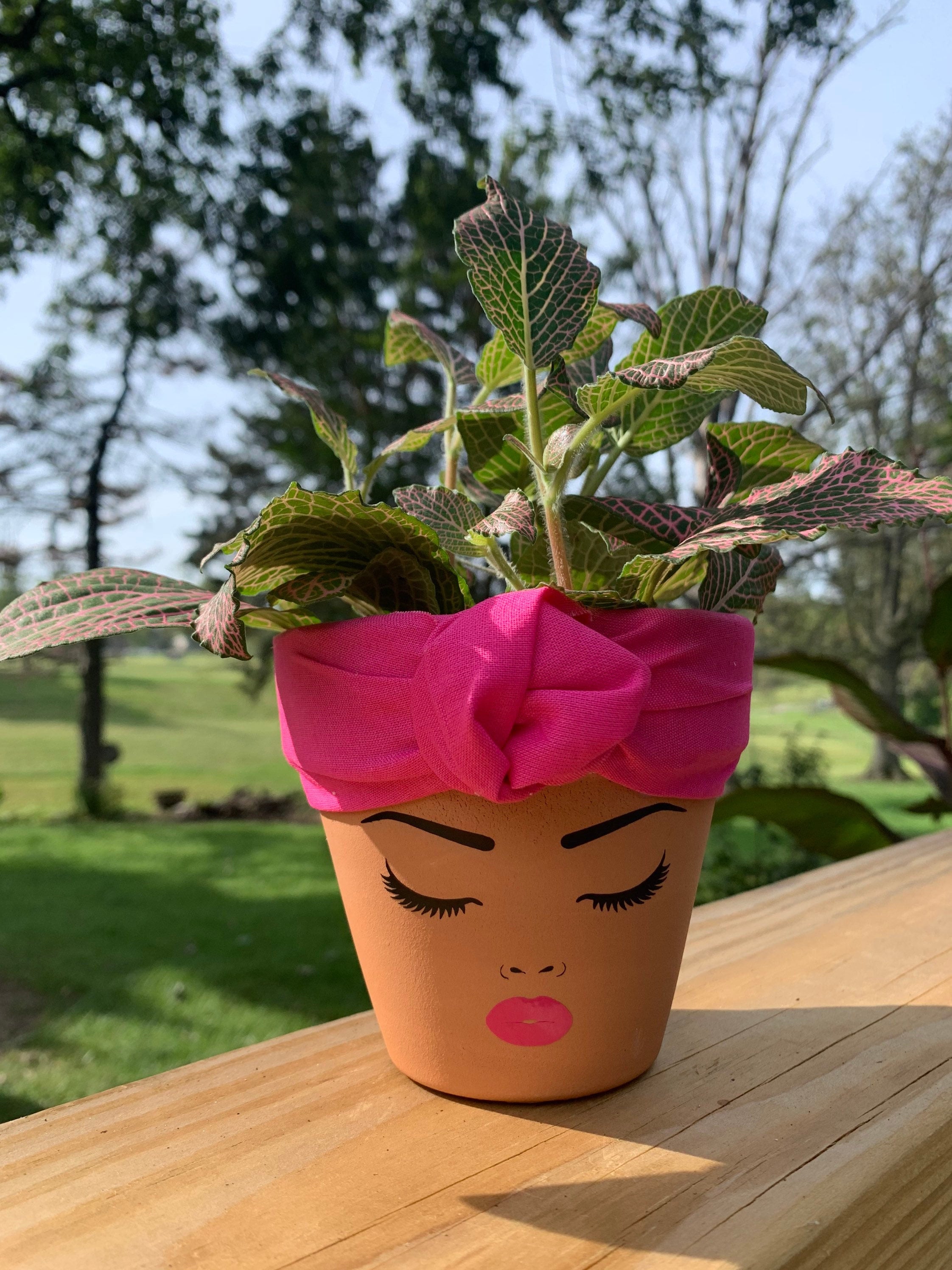4 Inch Breast Cancer Awareness Terracotta Face Planter Pots - Etsy