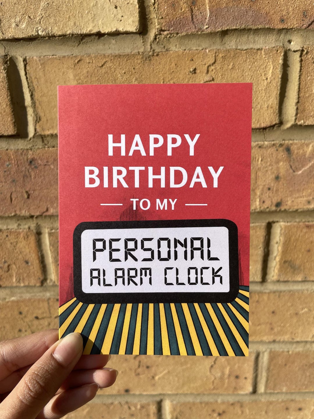 Funny Birthday Card, Personal Alarm Clock Card, Birthday for Partner ...