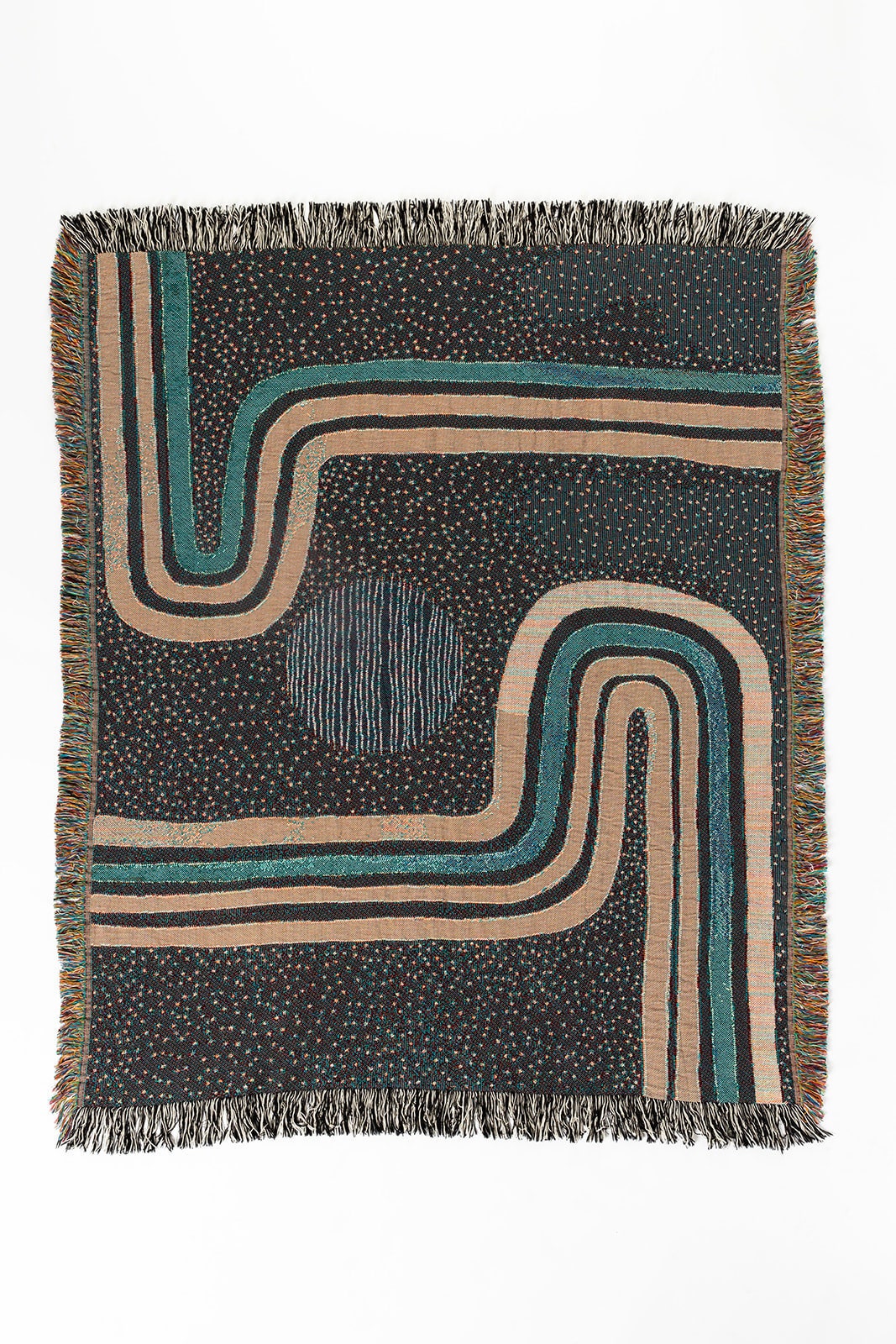 Large Abstract Throw Blanket Woven Throw Mid Century - Etsy UK