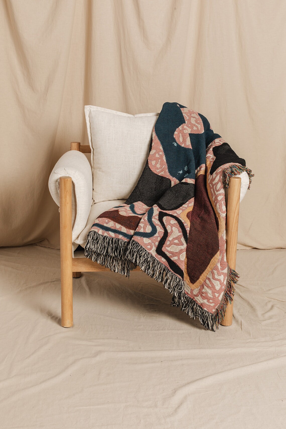 Large Woven Blanket Modern Art Wall Hanging Abstract - Etsy