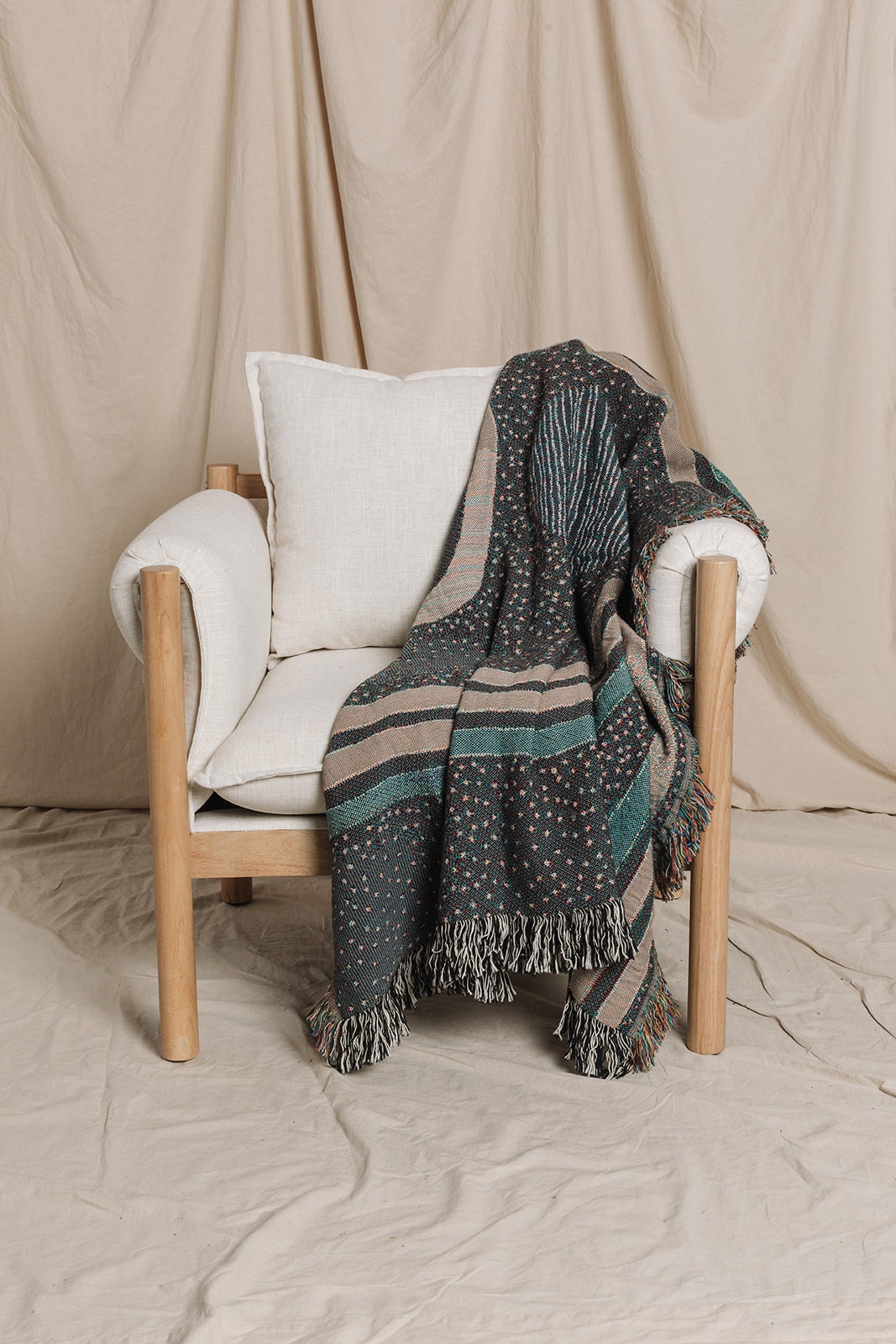 Large Abstract Throw Blanket Woven Throw Mid Century - Etsy UK