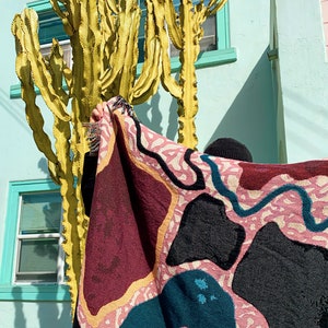 Large Woven Blanket Modern Art Wall Hanging Abstract - Etsy