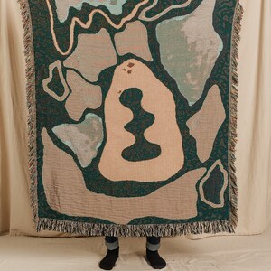 Large Woven Blanket Modern Art Wall Hanging Abstract - Etsy