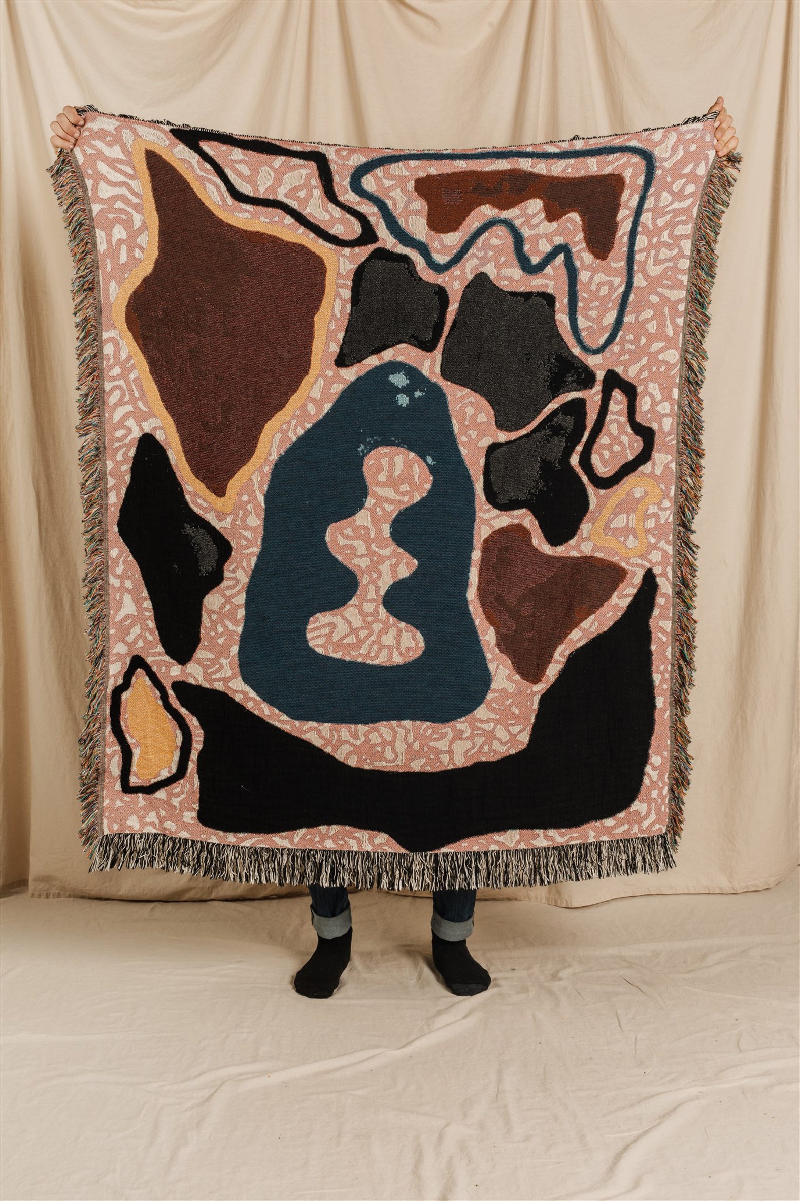 Large Woven Blanket Modern Art Wall Hanging Abstract - Etsy