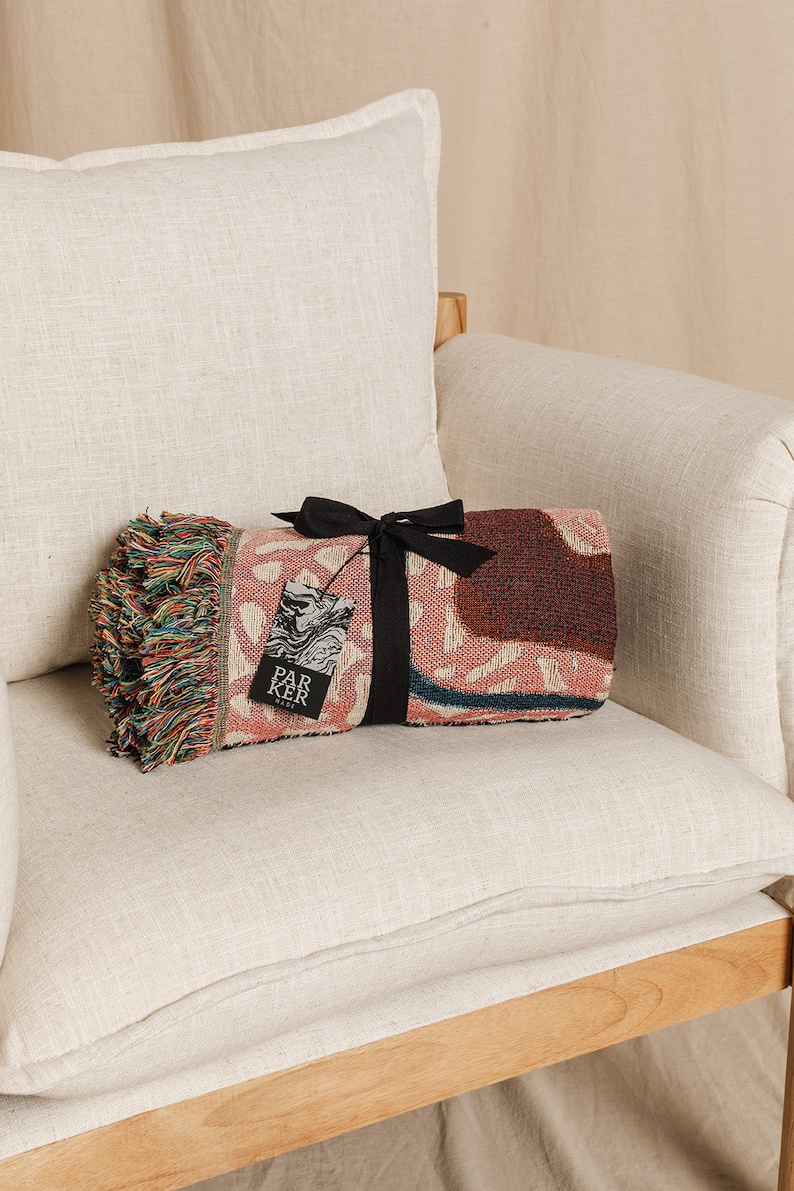 Large Woven Blanket Modern Art Wall Hanging Abstract - Etsy