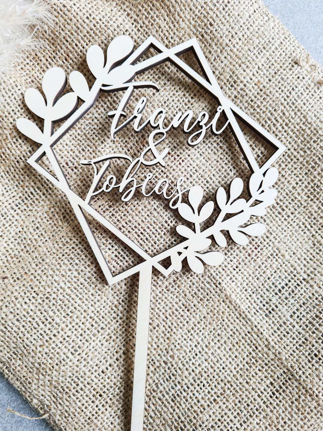 Square Wedding Cake Topper - Etsy