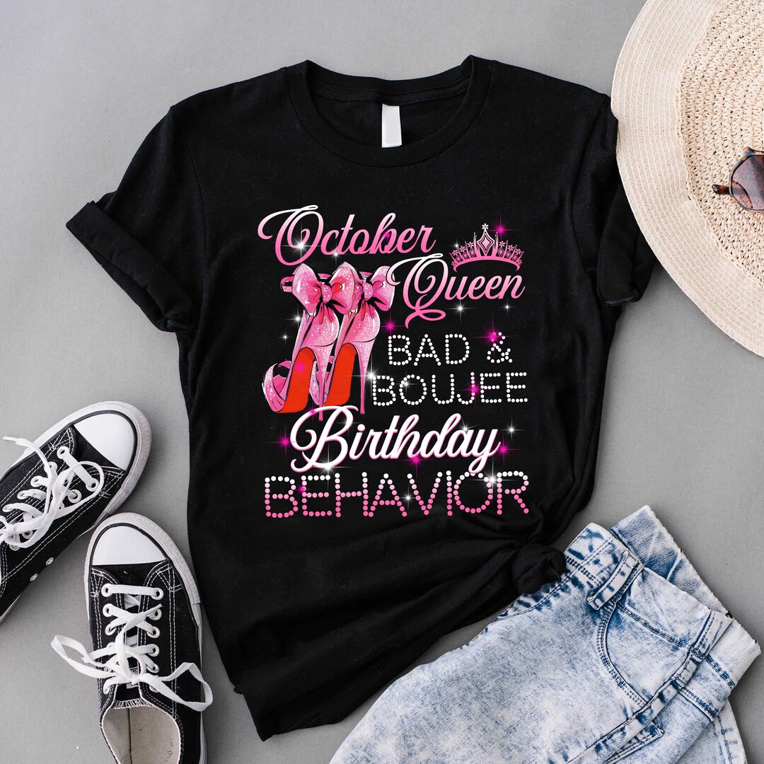 Custom October Birthday Queen Shirt September Girl December - Etsy