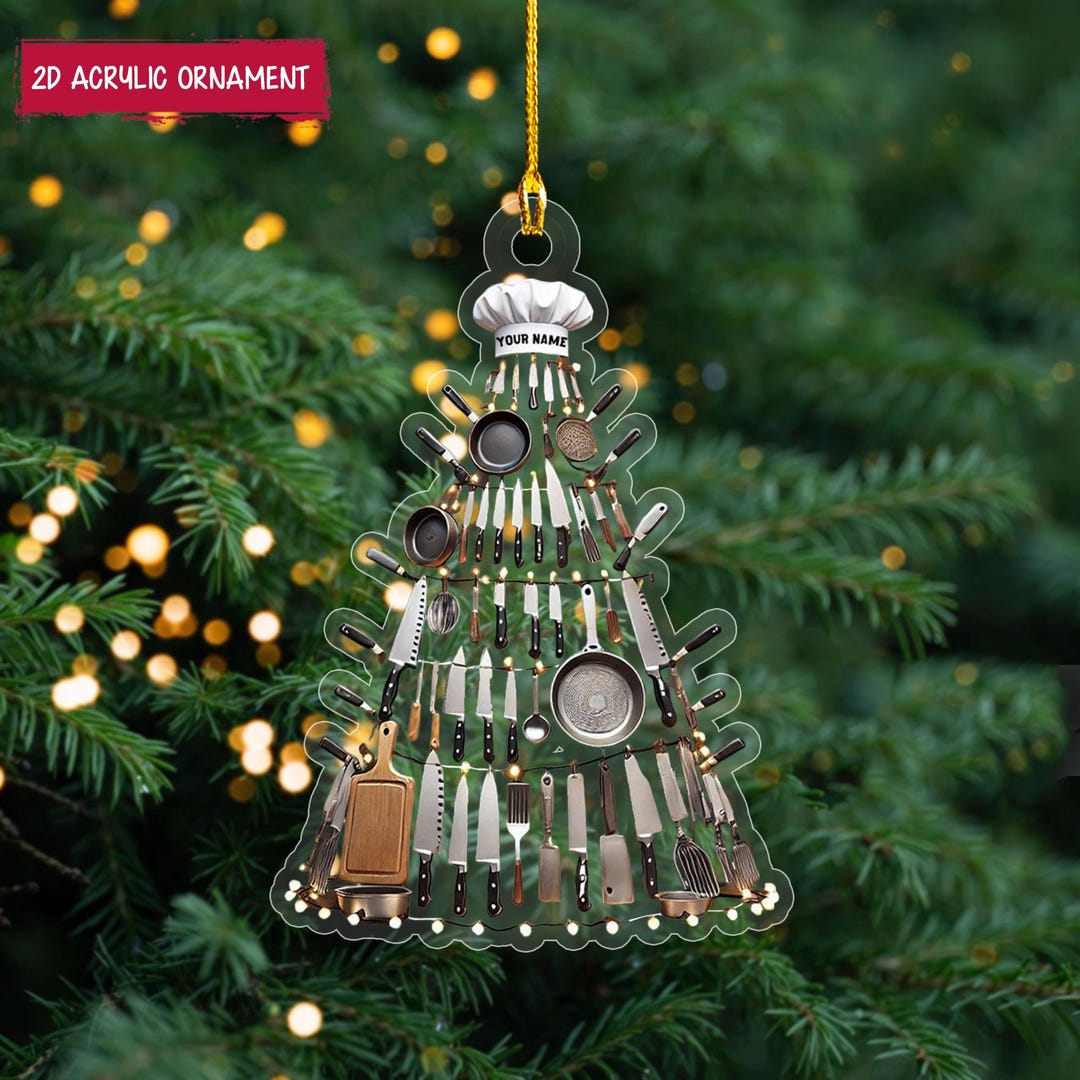 Personalized Kitchen Tool Christmas Tree Ornament, Gift for Chef or ...